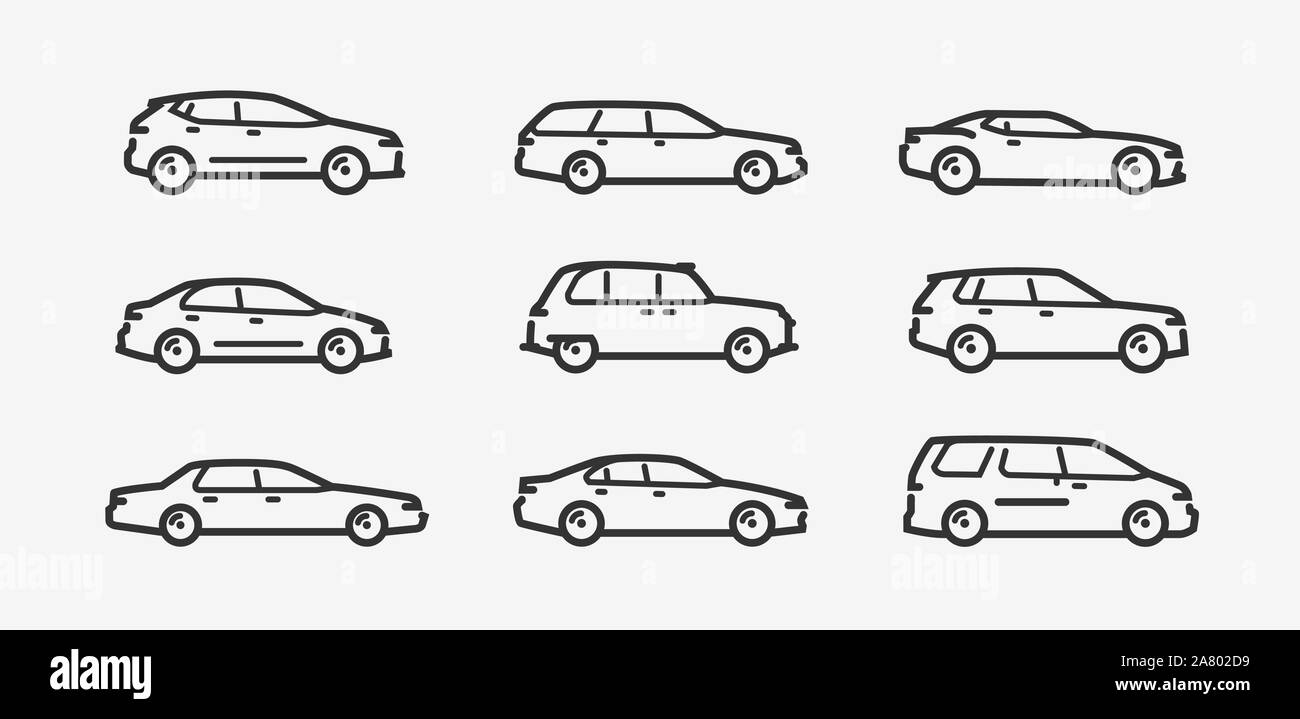 Cars in driveway Stock Vector Images - Alamy