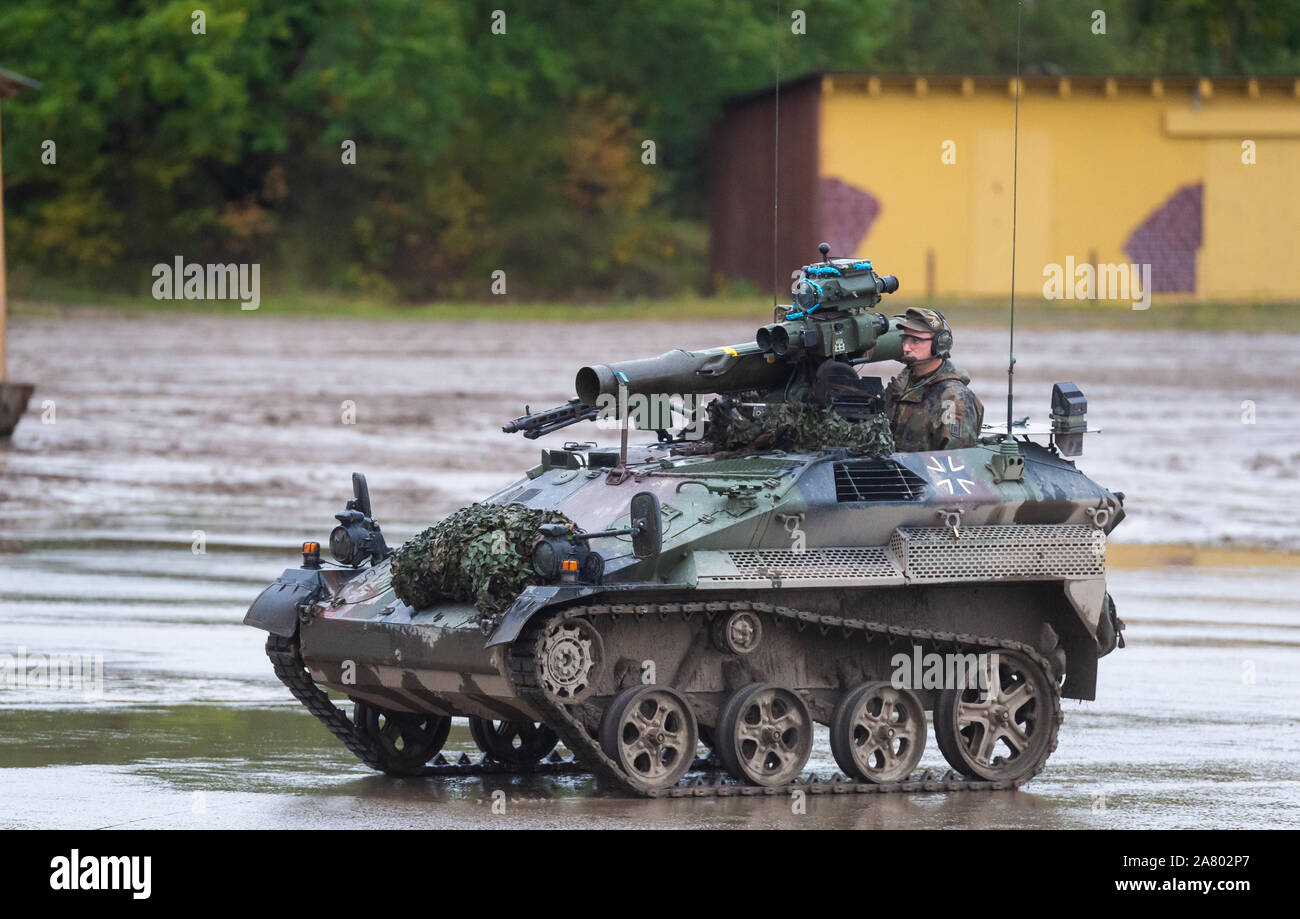 Munster, Germany. 11th Oct, 2019. The light armoured tracked vehicle of the Bundeswehr, type ...