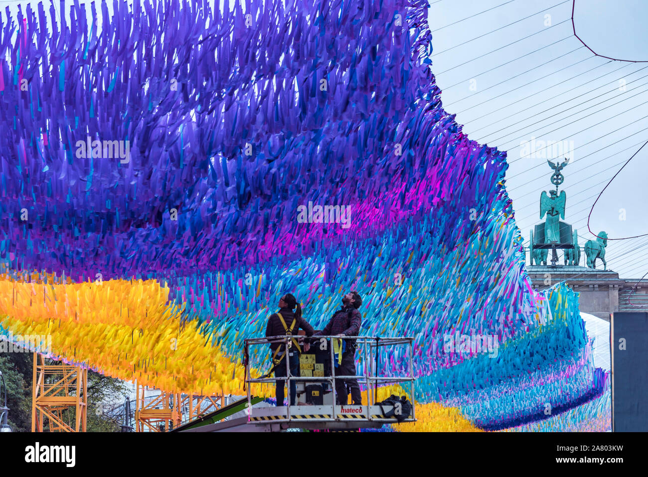 Straße des 17 Juni Berlin , art installation " Visions in Motion " by Los Angeles Artist Patrick ...