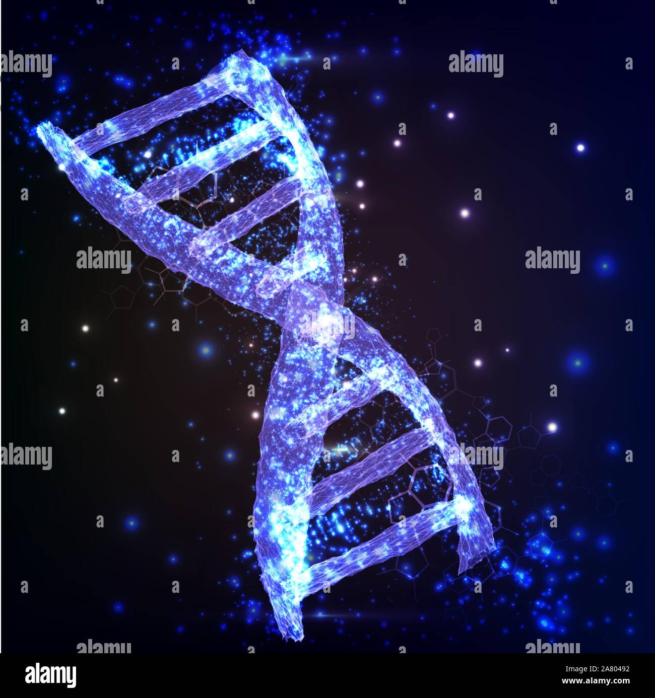 Dna molecule render Stock Vector Images - Alamy