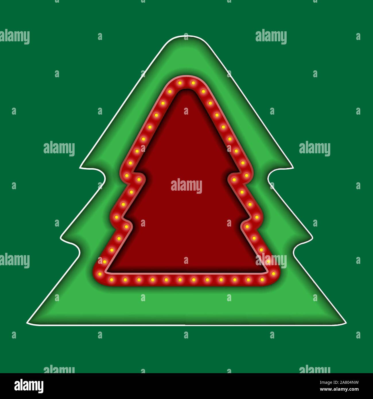 Surround background with Christmas tree and space for text or greeting ...