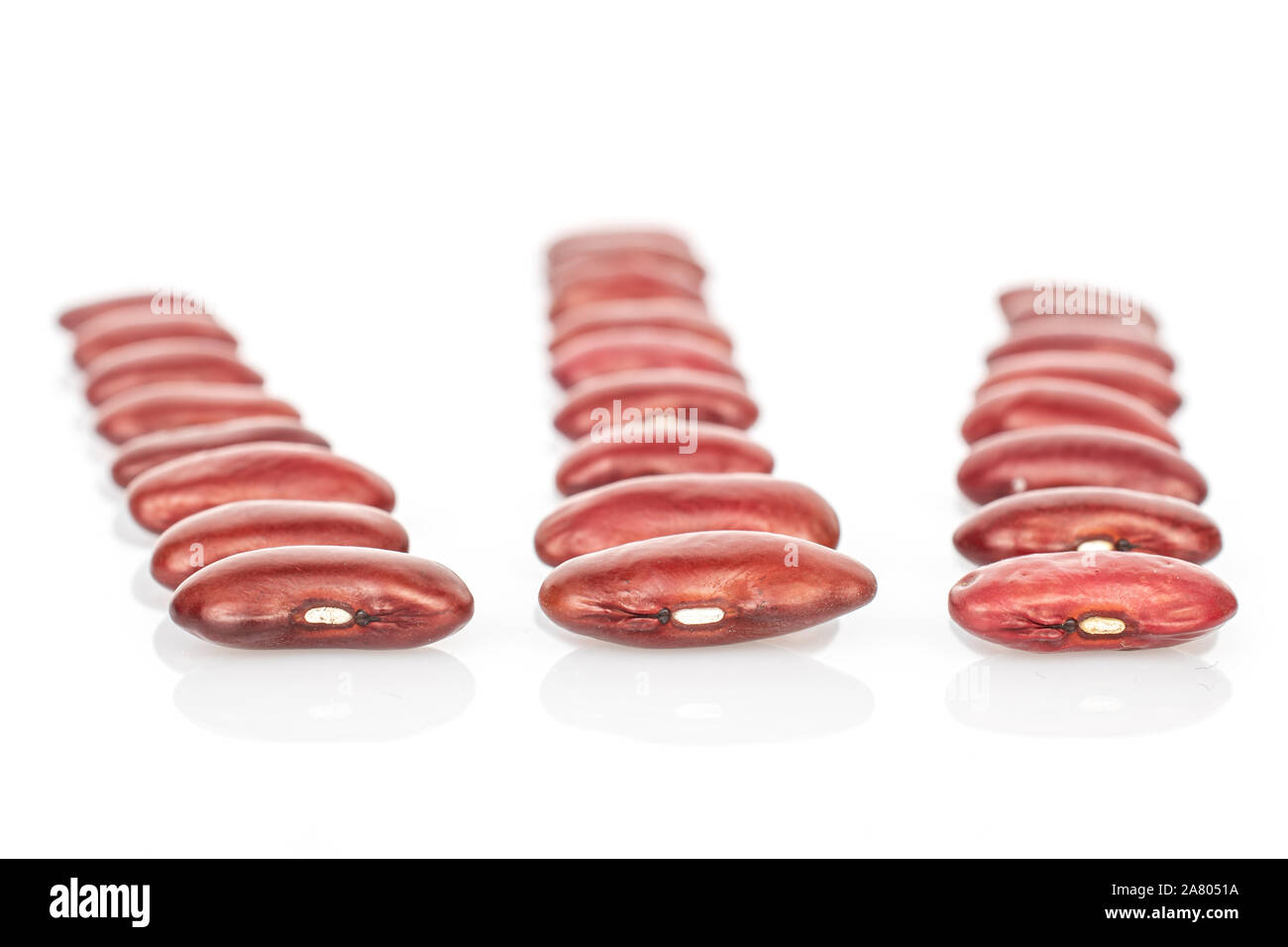 Lot of whole fresh red kidney beans isolated on white background Stock ...