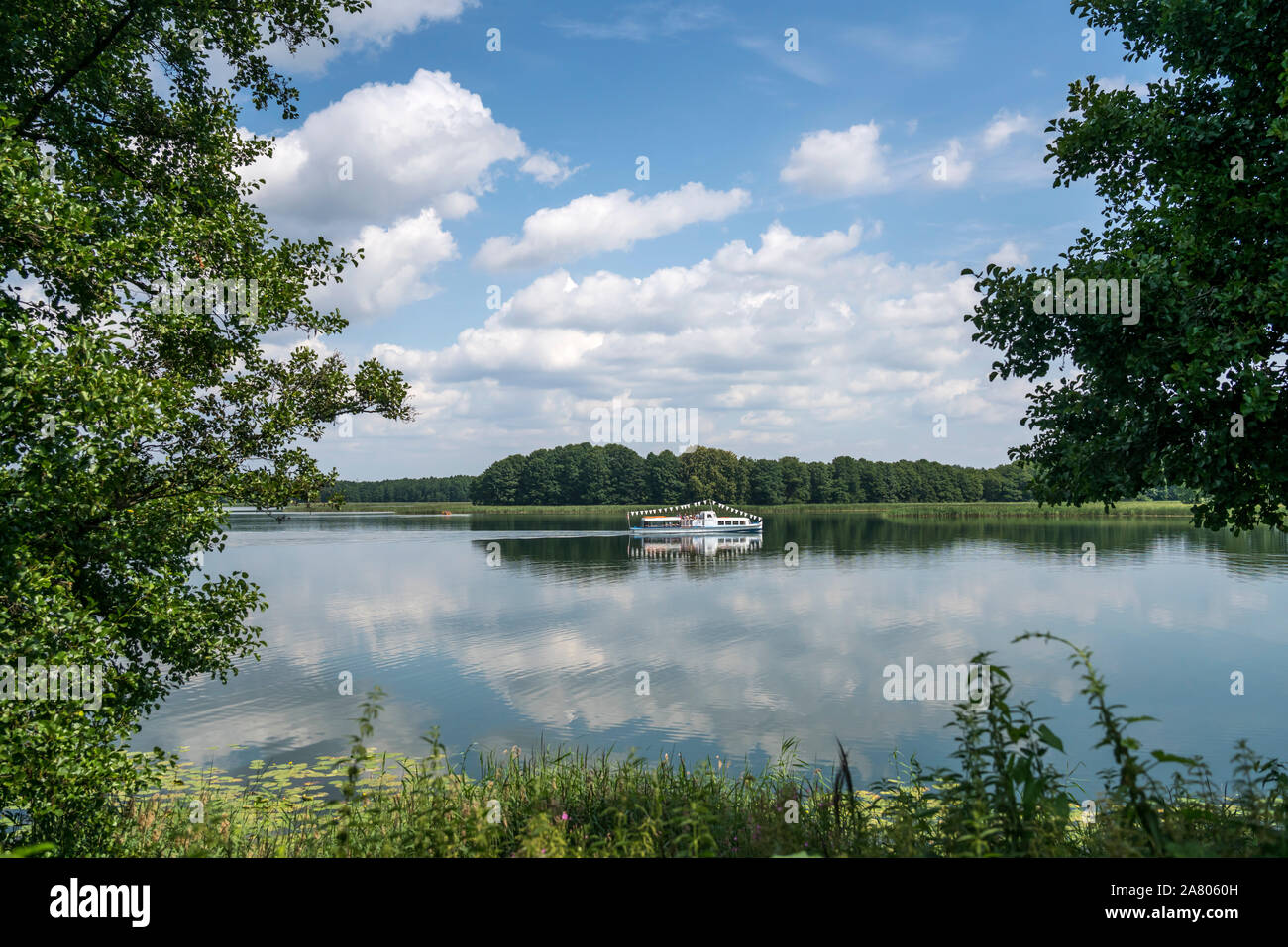 Ausflugsboot auf dem Wigry See, Wigry-Nationalpark, Polen, Europa ...