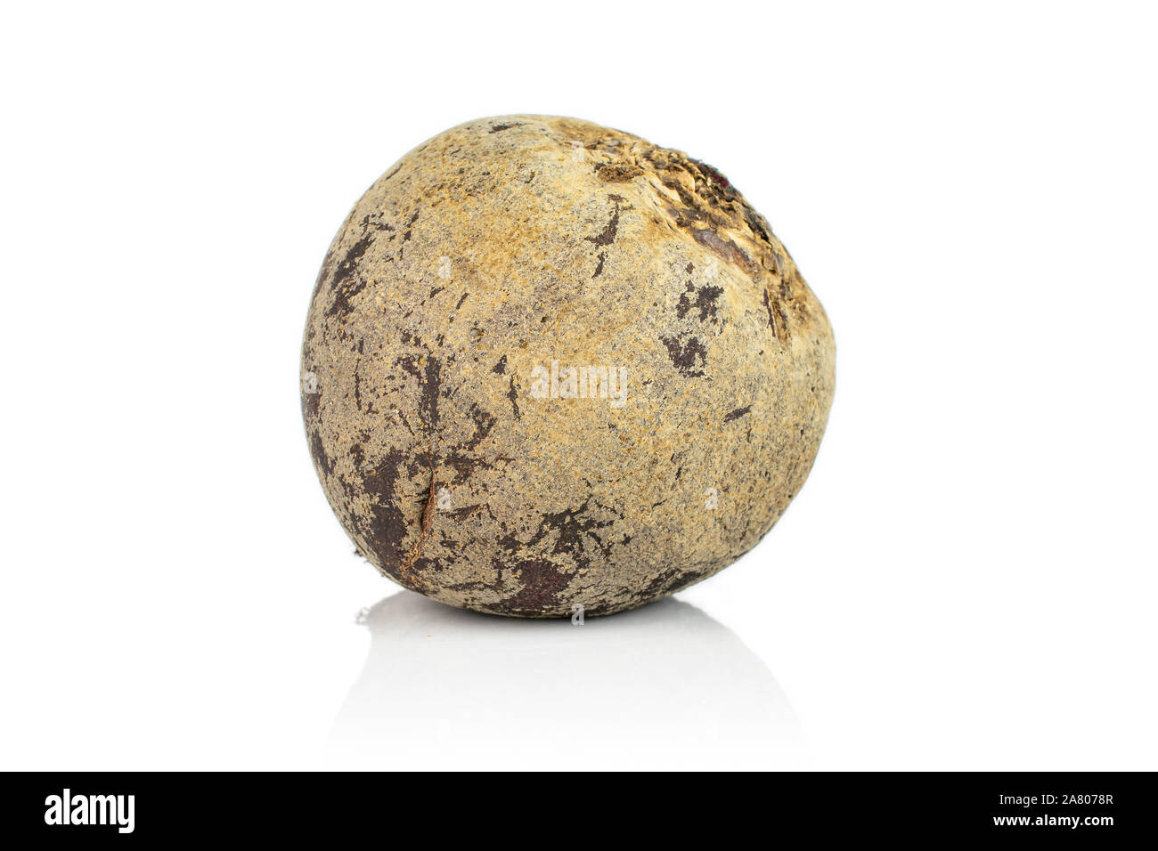 One whole raw red beetroot isolated on white background Stock Photo - Alamy