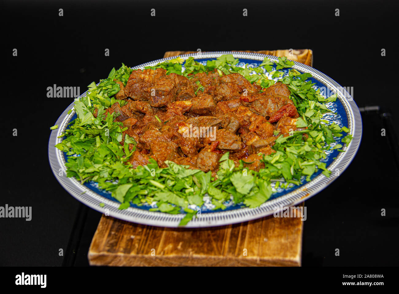 Turkish and Arabic Traditional Ramadan Food Lamb Kavurma Give Stock ...