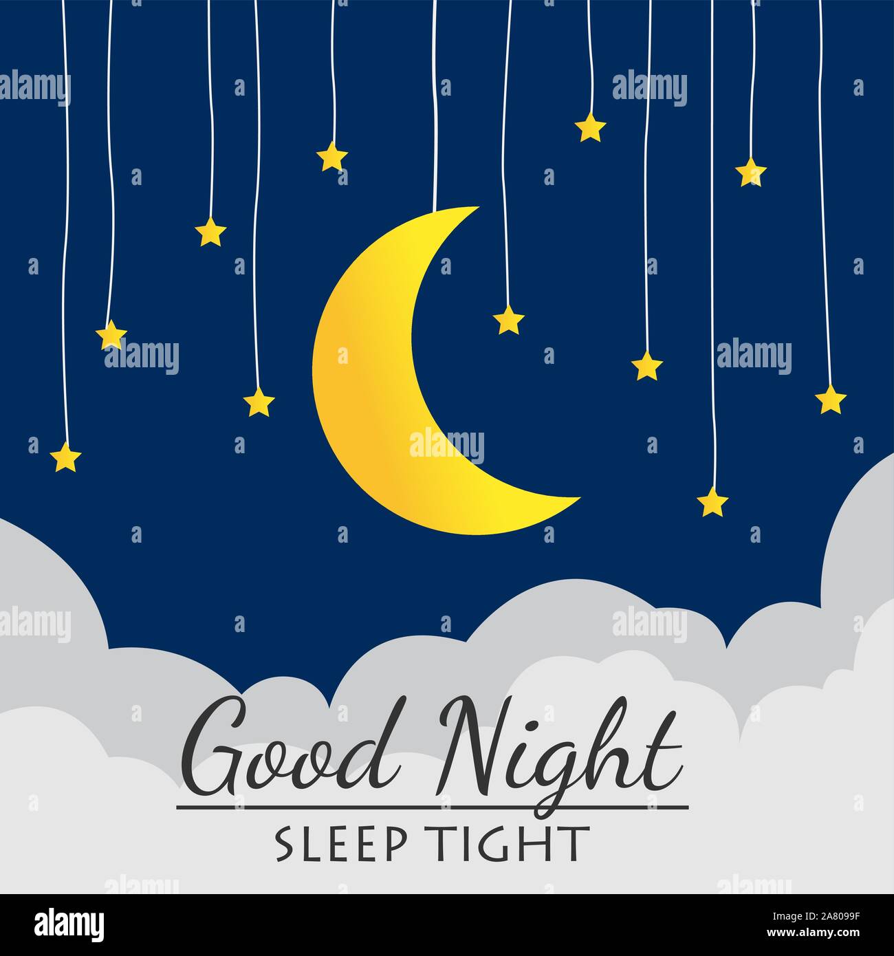Good night vector vectors hi-res stock photography and images - Alamy