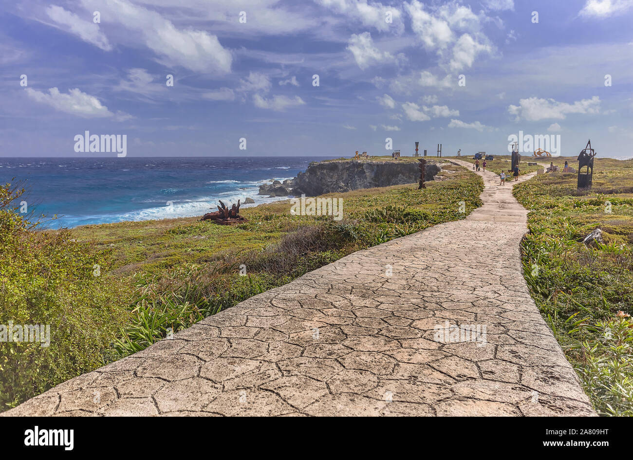 Stone way of sea promontory Stock Photo - Alamy