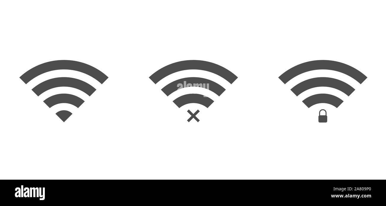 Wi fi vector icons. Wireless technology, Vector illustration Stock ...