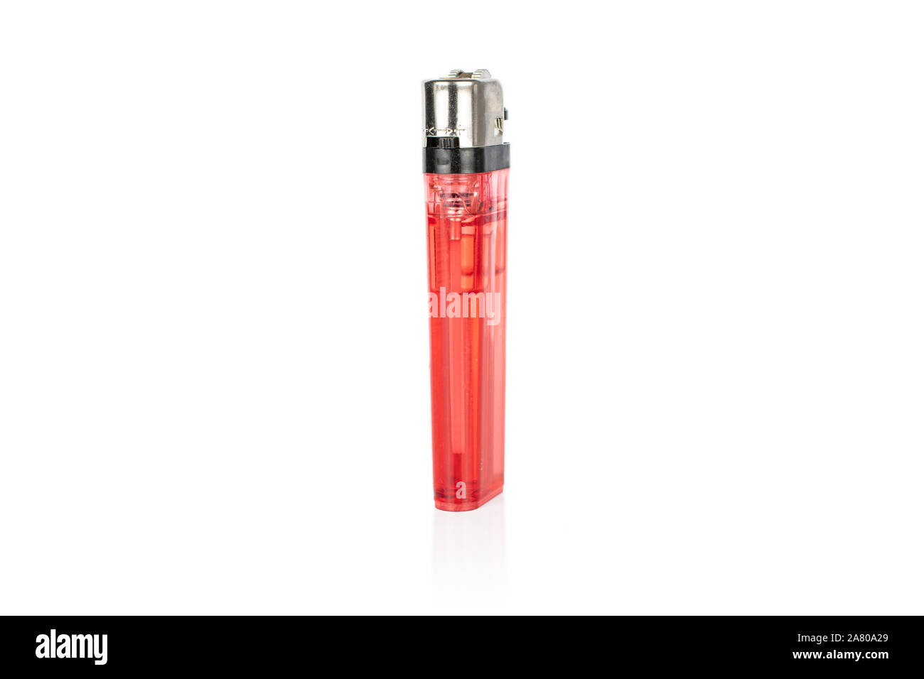 One whole plastic lighter isolated on white background Stock Photo - Alamy