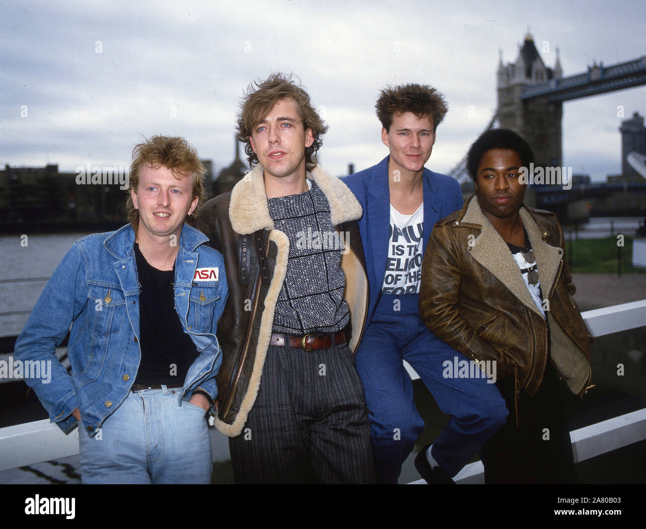 Scottish Rock band Big Country: from left Bruce Watson,Mark Brzezicki ...