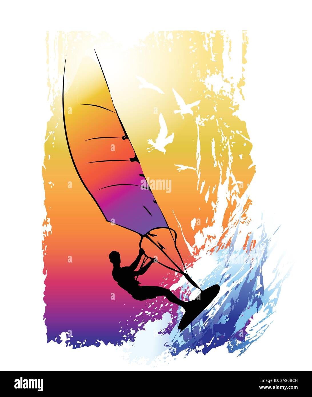 Ocean sunset sailing Cut Out Stock Images & Pictures - Alamy