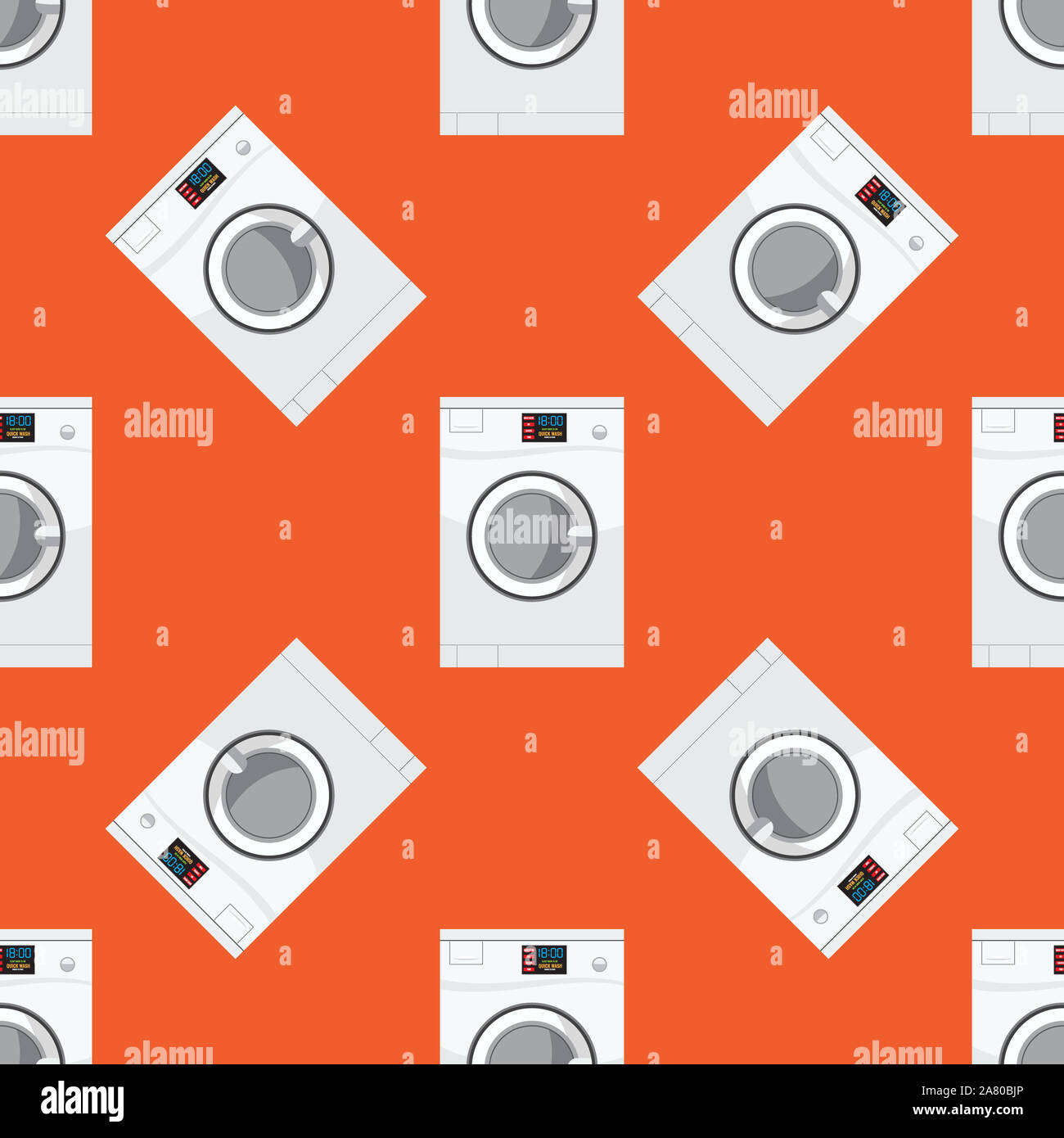 Laundry room or washer machine seamless pattern. Flat and solid color ...