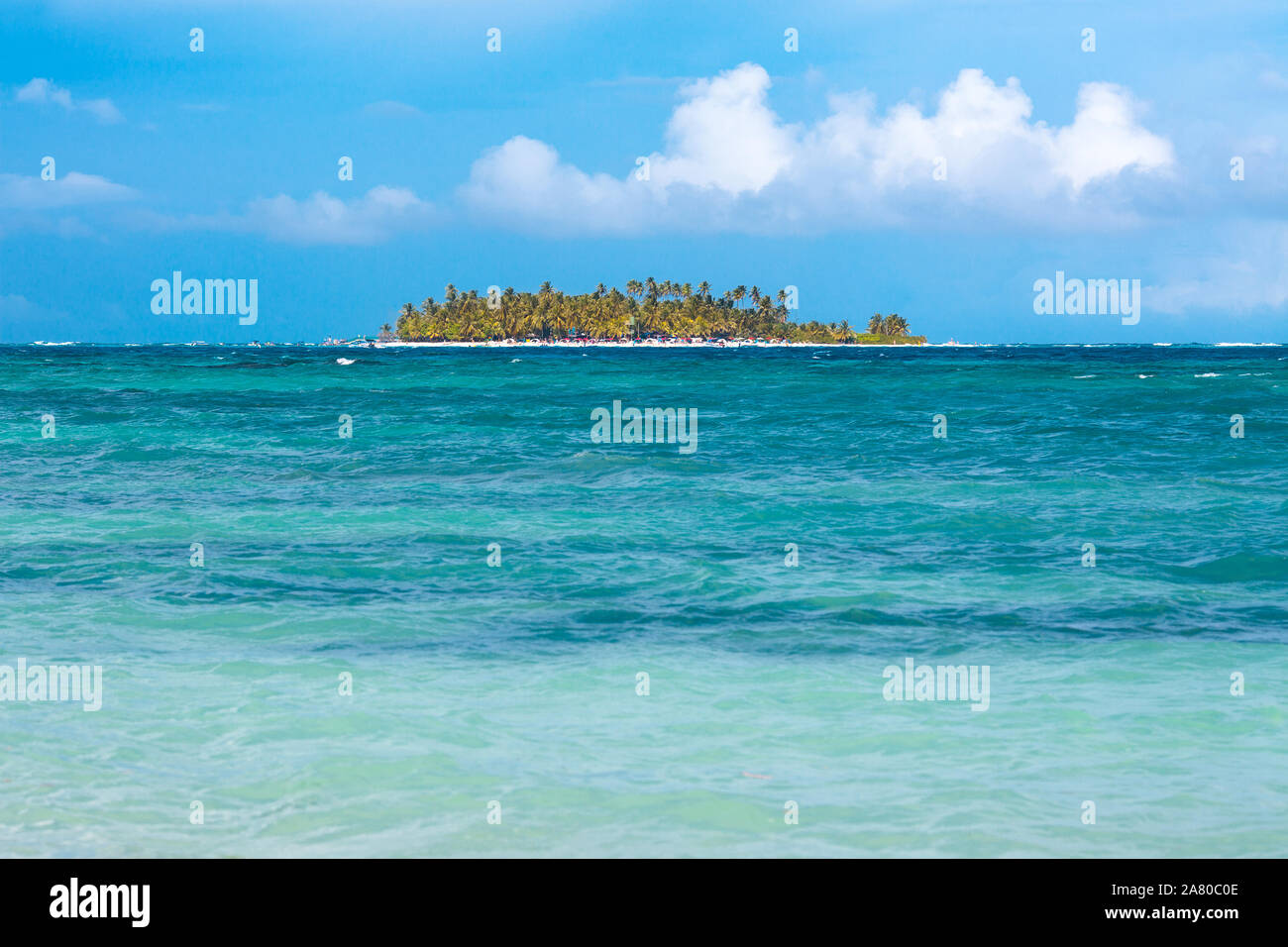 Johnny Cay on the reef of San Andres Island, Colombia, South America ...