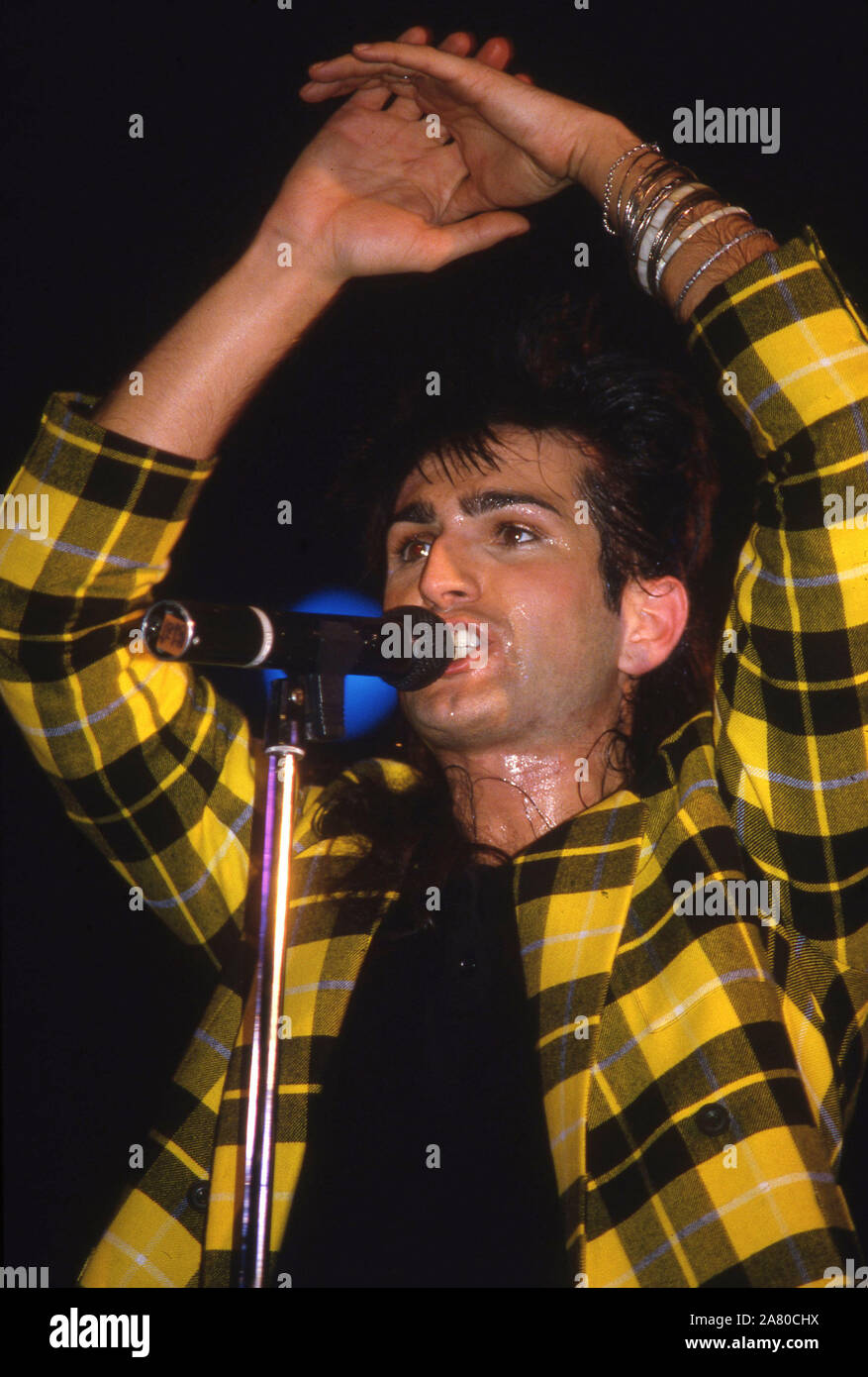 Paul King of the Eighties pop band King on stage at the Dominion ...