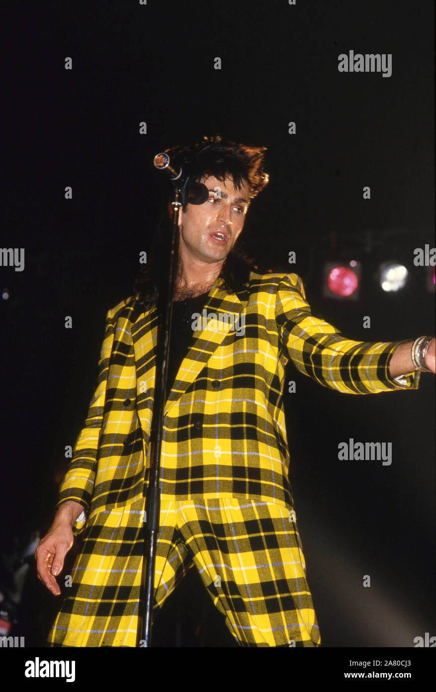 Paul King of the Eighties pop band King on stage at the Dominion ...