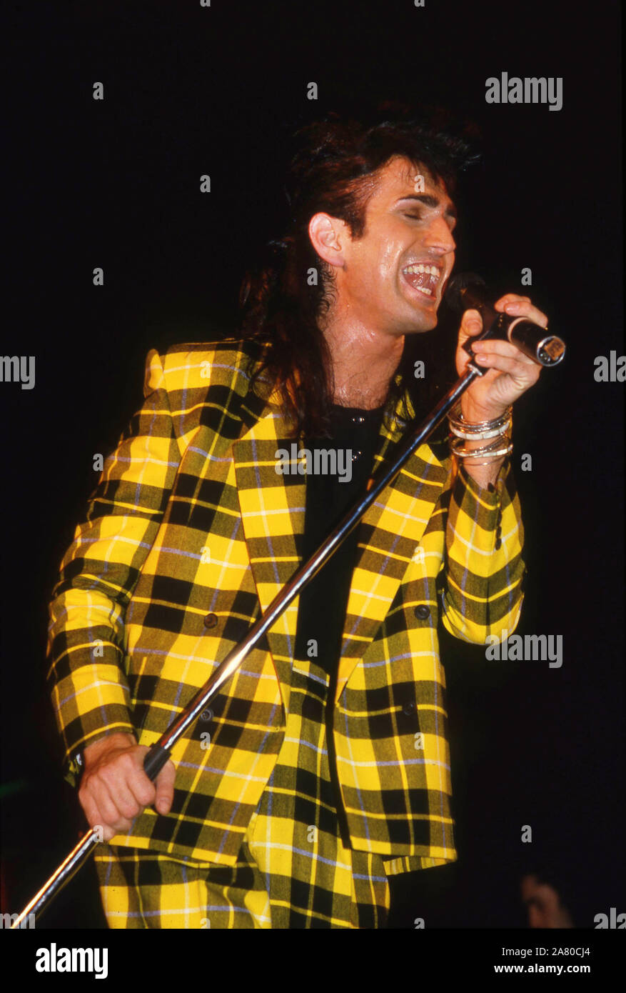 Paul King of the Eighties pop band King on stage at the Dominion ...