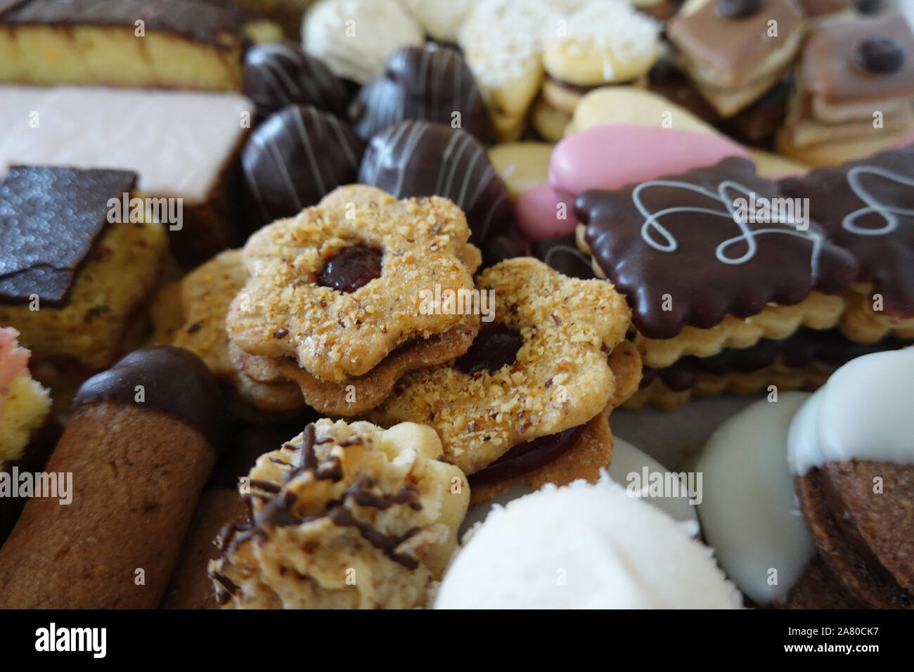 Various homemade traditional Austrian pastries biscuits cookies for ...