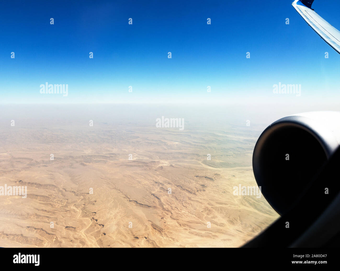 Aerial view of Libyan Desert - the northern and eastern part of the ...