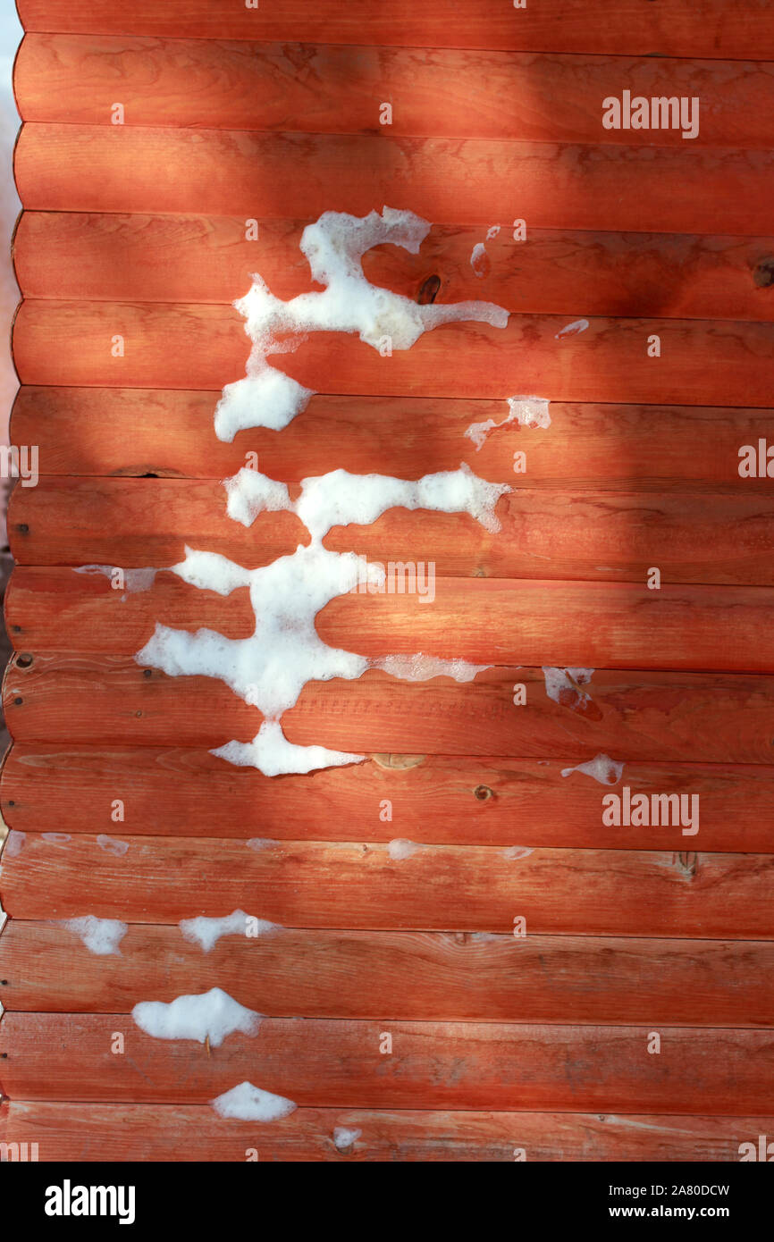 wooden log wall texture background Stock Photo - Alamy