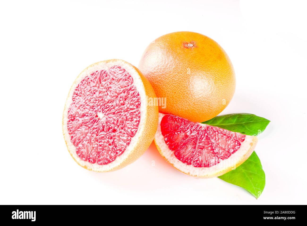 Whole and sliced grapefruit isolated on white background Stock Photo - Alamy