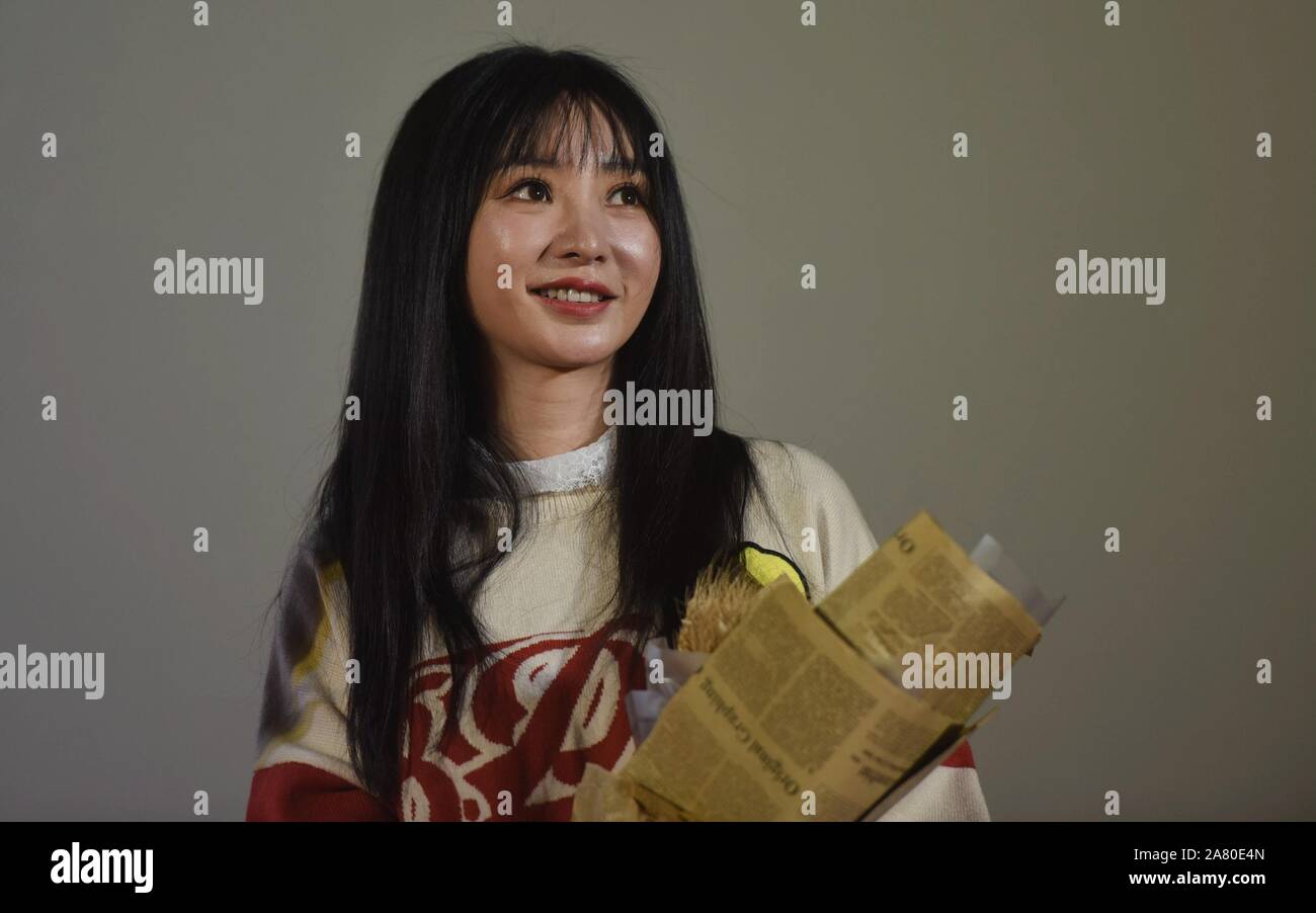Chinese actress Ada Liu or Liu Yan attends a promotional event for the ...