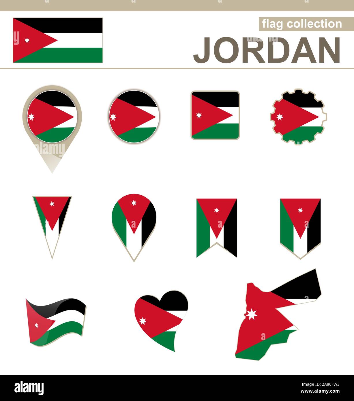 Jordanian flag map hi-res stock photography and images - Alamy