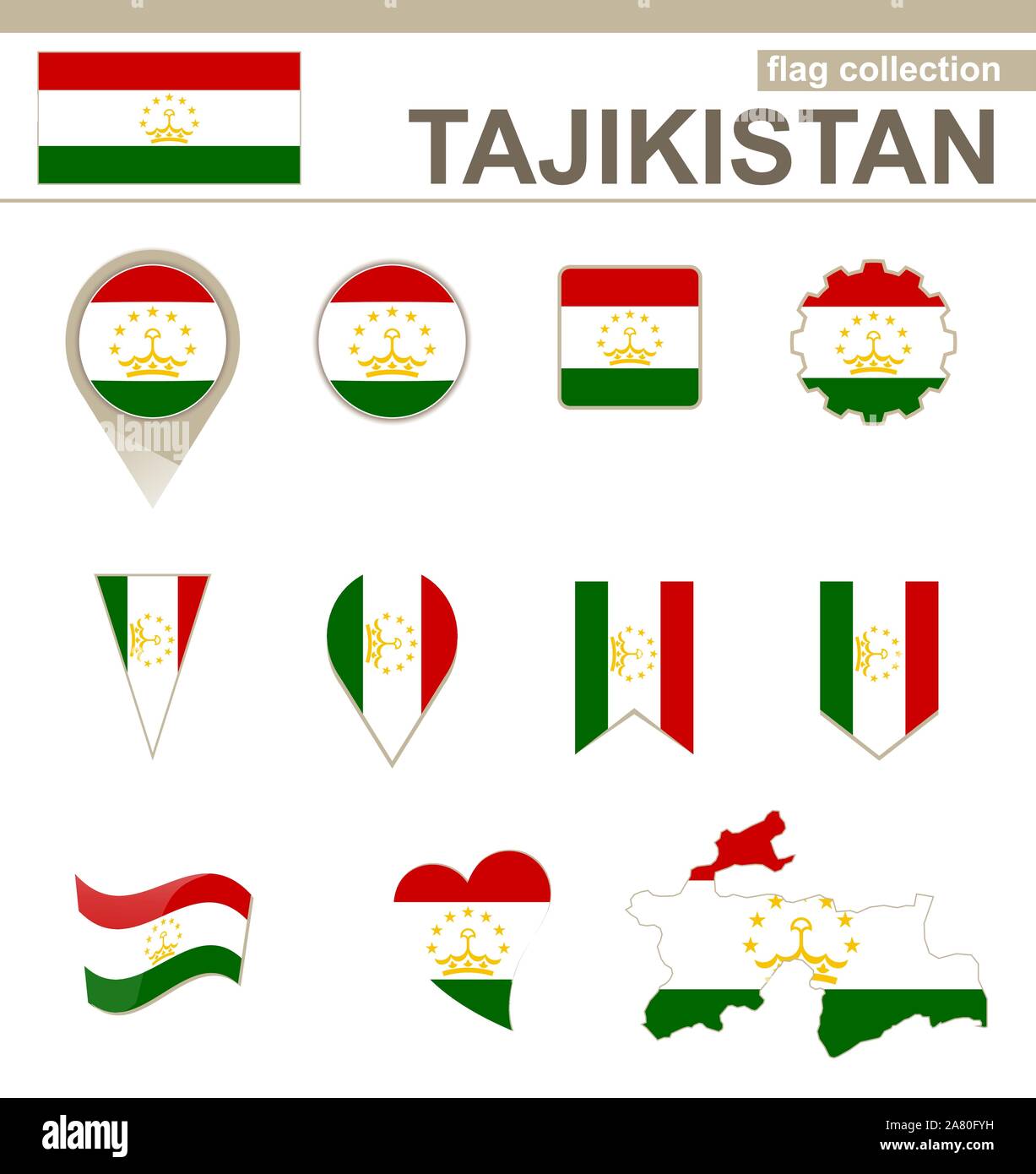 Tajikistan 3d map national hi-res stock photography and images - Alamy