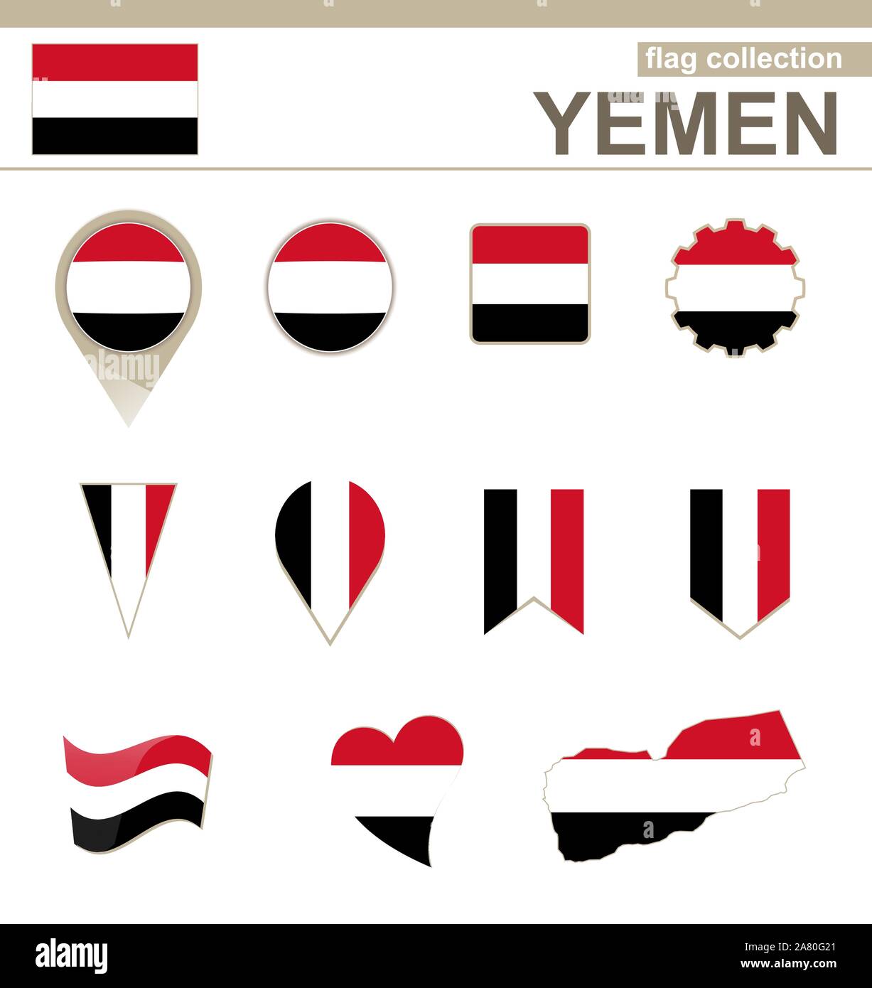 Yemen Flag Collection, 12 versions Stock Vector Image & Art - Alamy
