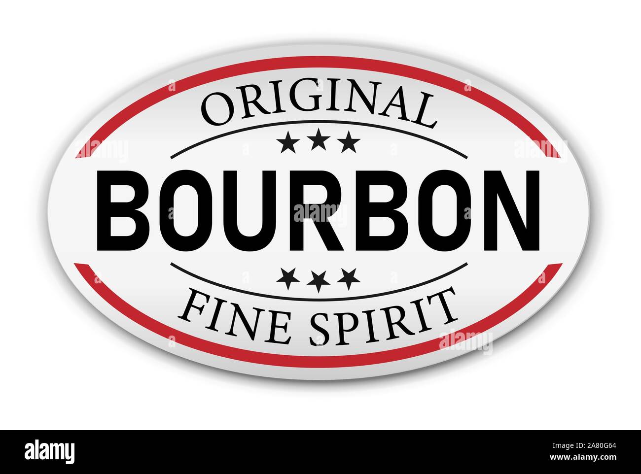 Original Bourbon vintage label sign on a white background Stock Vector ...