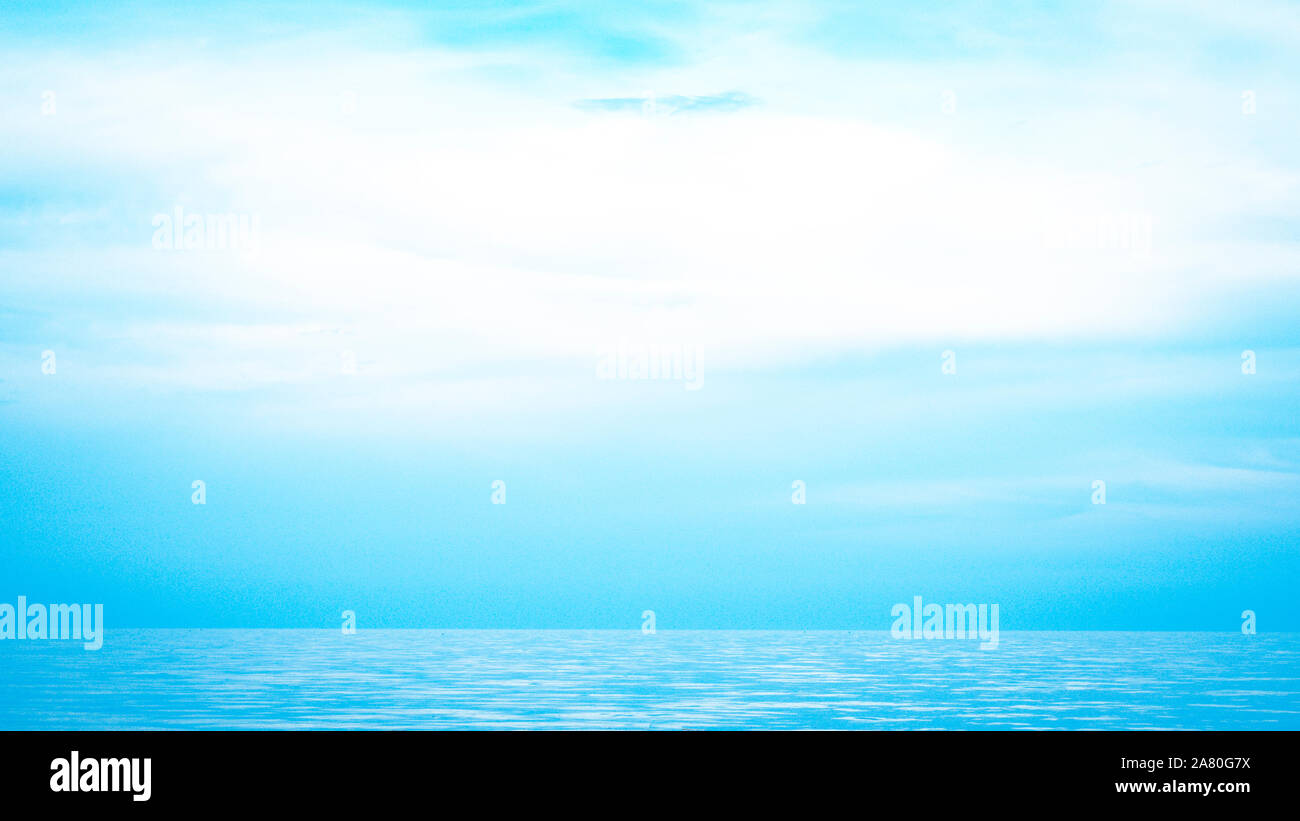 beautiful seascape sea horizon and blue sky, natural photo background ...
