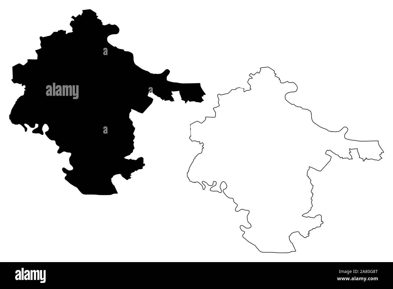 Vukovar-Srijem County (Counties of Croatia, Republic of Croatia) map ...