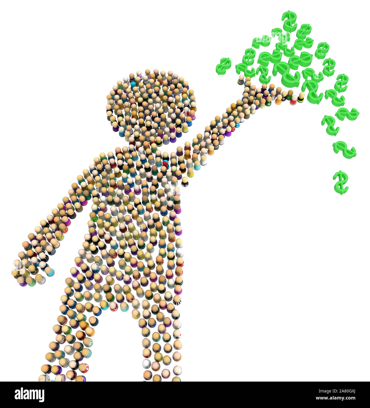 Crowd People Money Shape High Resolution Stock Photography and Images ...