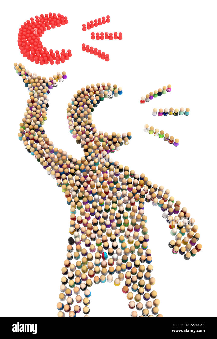 Big mass of people Cut Out Stock Images & Pictures - Alamy