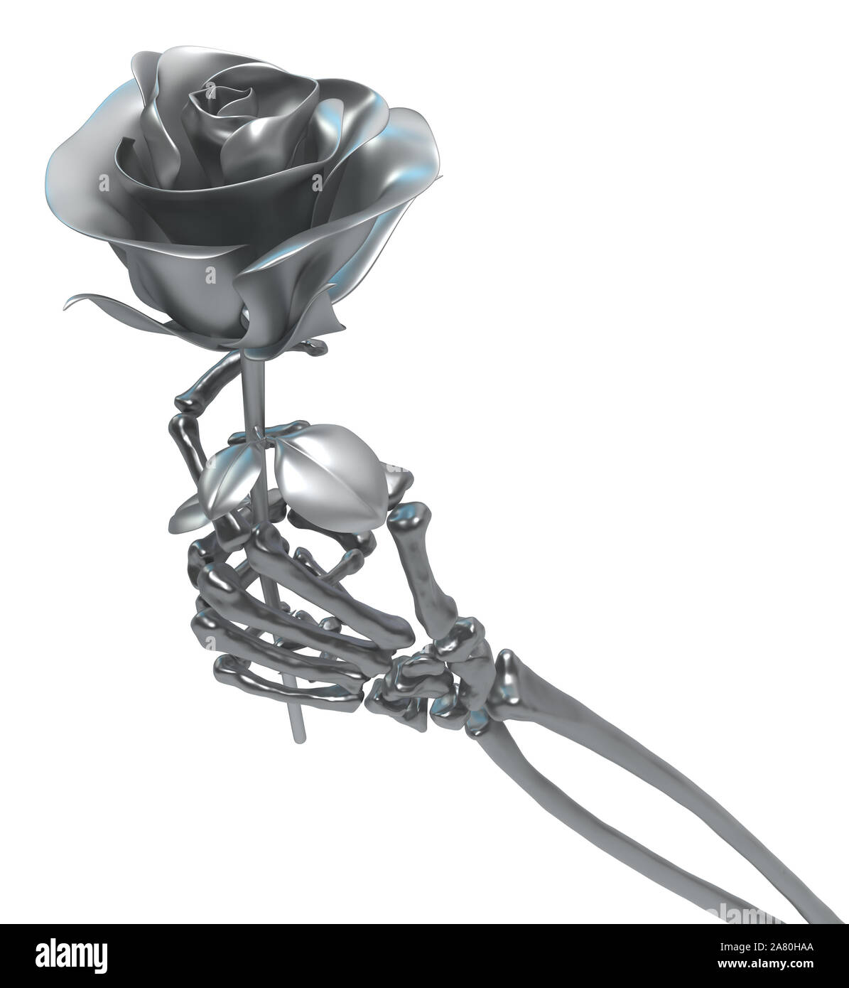 Skeleton Holding Rose