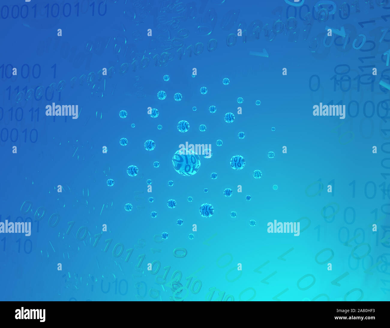 Cyberspace virtual reality sea bubble center floating abstract 3d ...