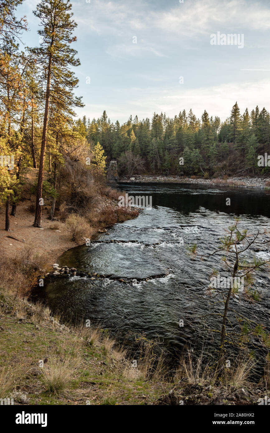Spokane River In Riverside State Park Stock Photo - Alamy