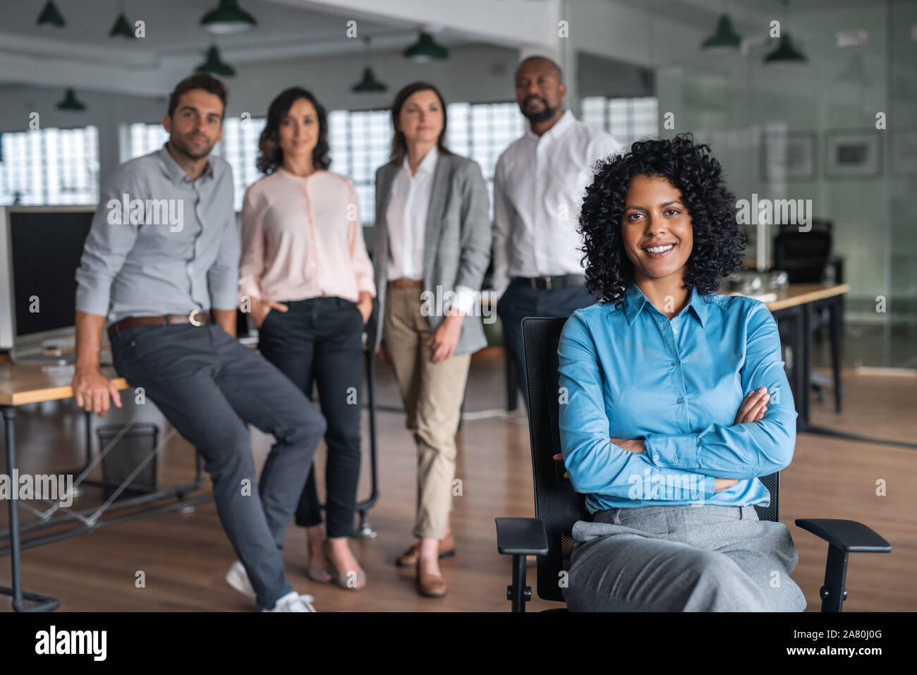 Happy diverse colleagues new business hi-res stock photography and ...