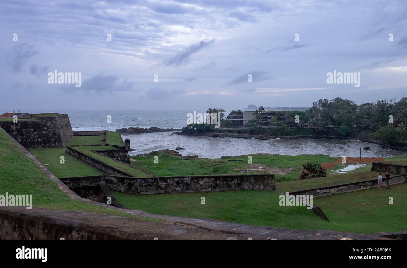 Galle, SRI LANKA- AUG 11 2019: The city of the vacation for the ...