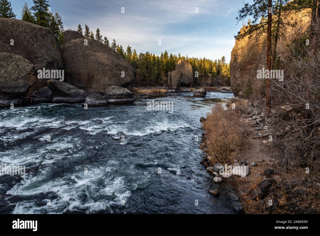 Spokane River In Riverside State Park Stock Photo - Alamy