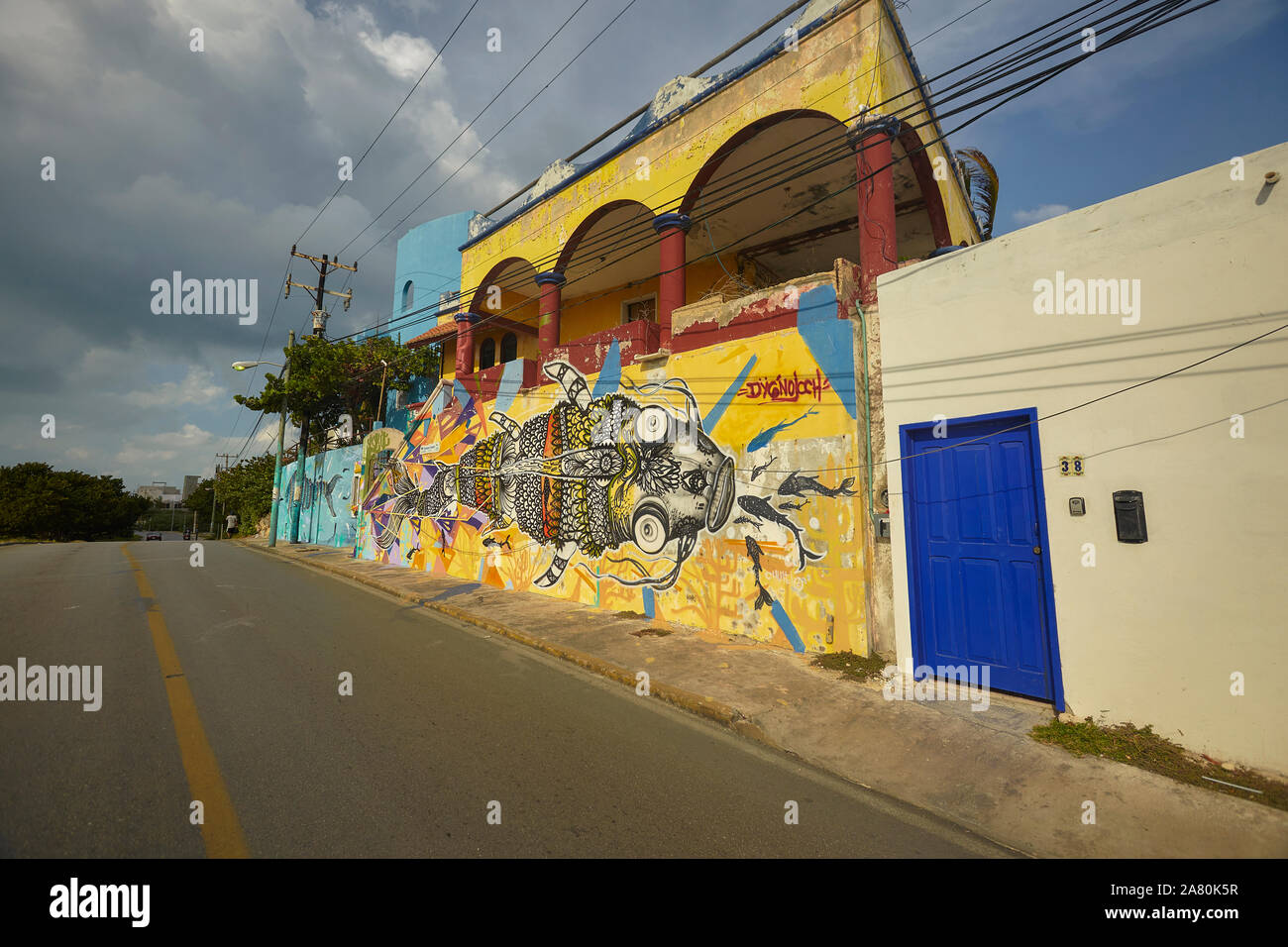 Graffiti on buildings Stock Photo - Alamy