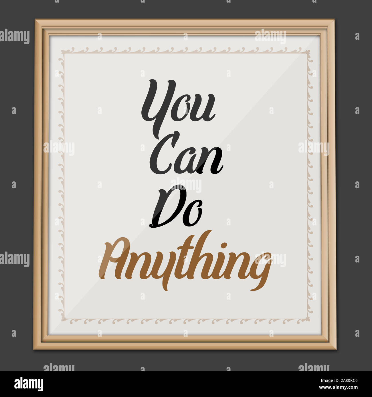 You Can Do. Motivation and Inspirational Quote Wall art Poster Stock ...