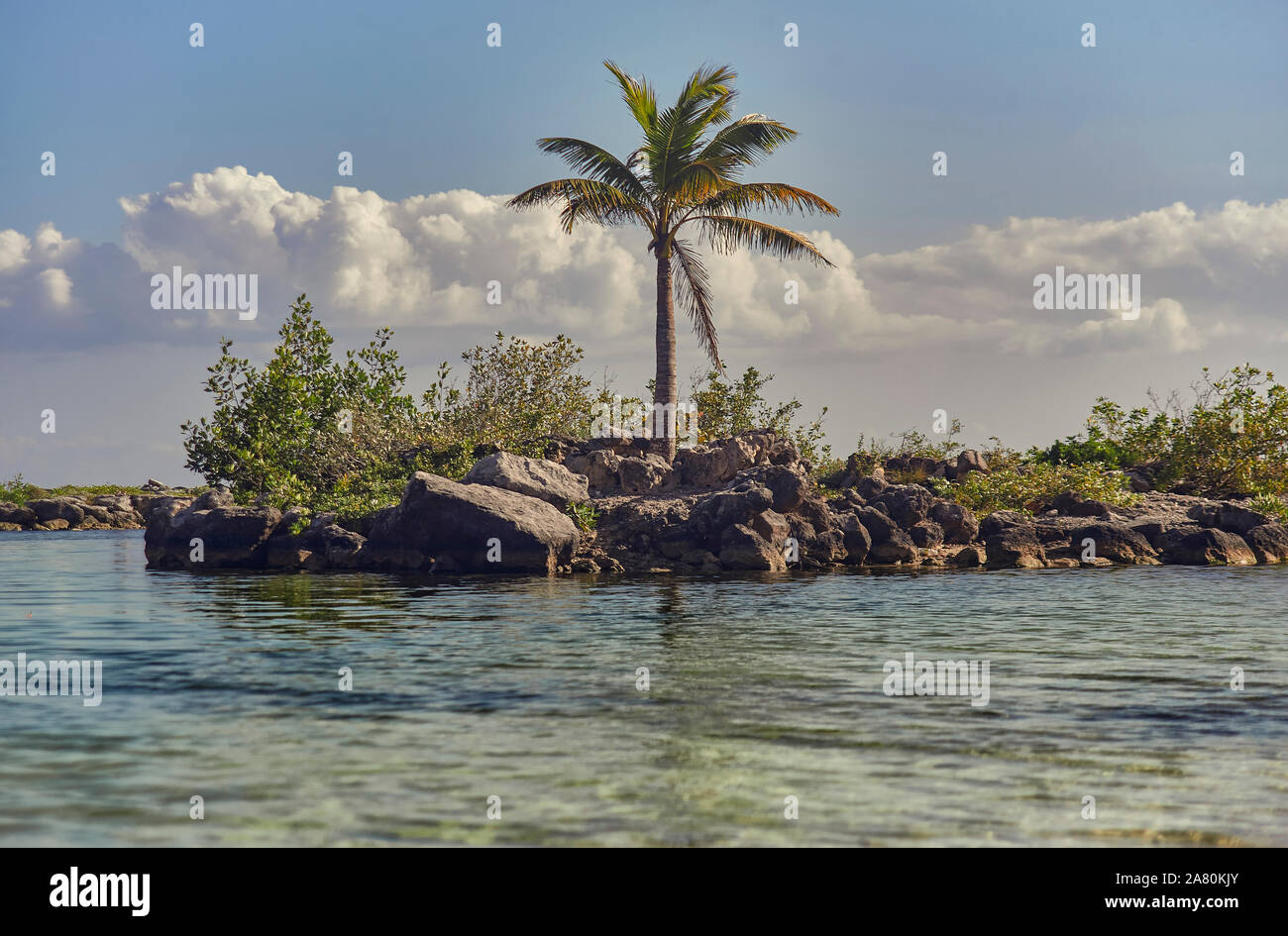 Natural rock islet in mexico Stock Photo - Alamy