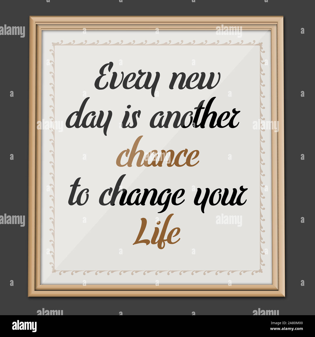 Motivation and Inspirational Quote Wall art Poster Stock Photo - Alamy