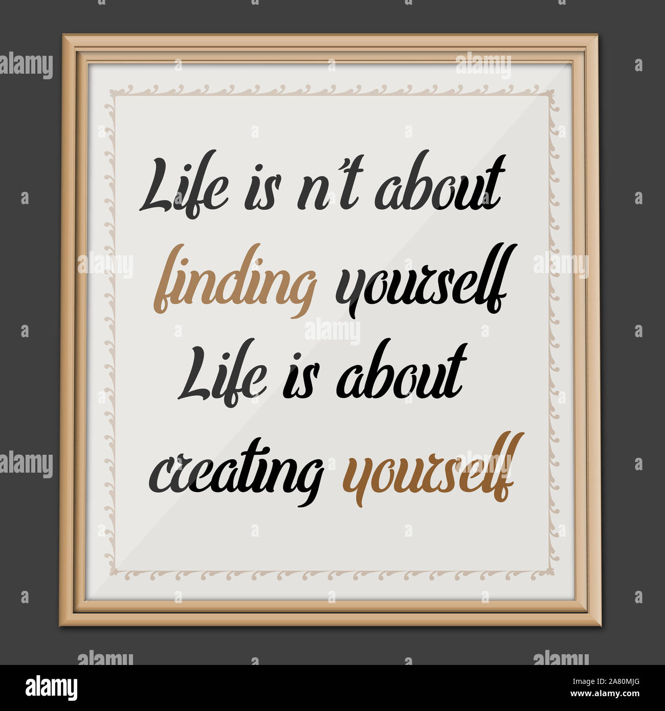 Motivation and Inspirational Quote Wall art Poster Stock Photo - Alamy