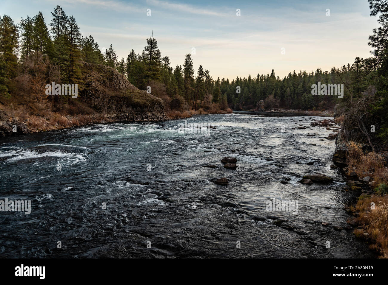 Spokane River In Riverside State Park Stock Photo - Alamy