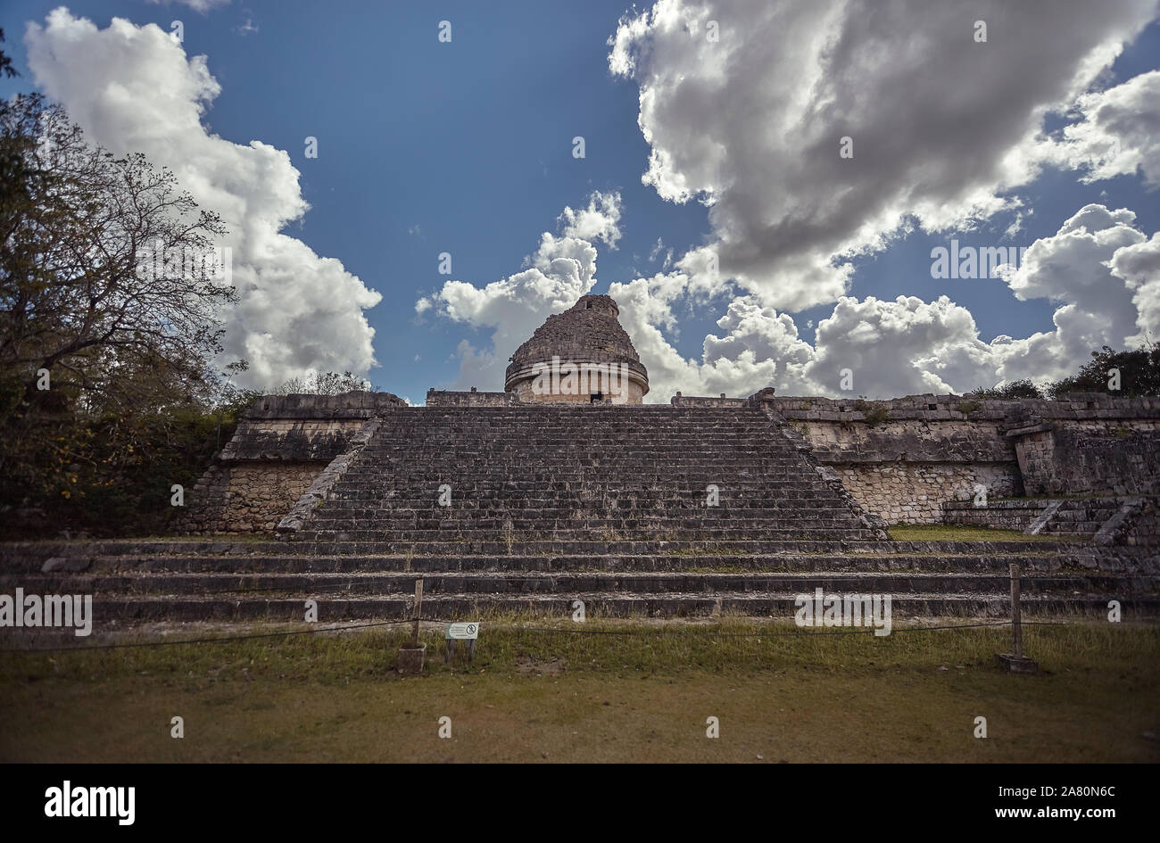 View of astronomical observatory of Chichen Itza #5 Stock Photo - Alamy