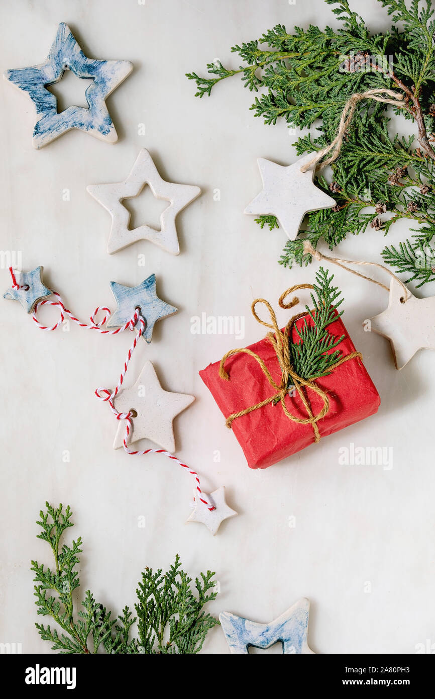 Christmas stars and gifts Stock Photo - Alamy