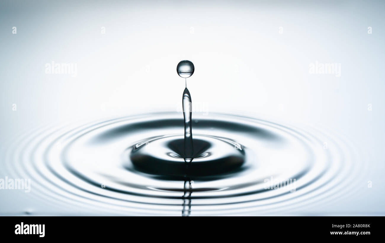 water drop collision. Water splash Stock Photo - Alamy