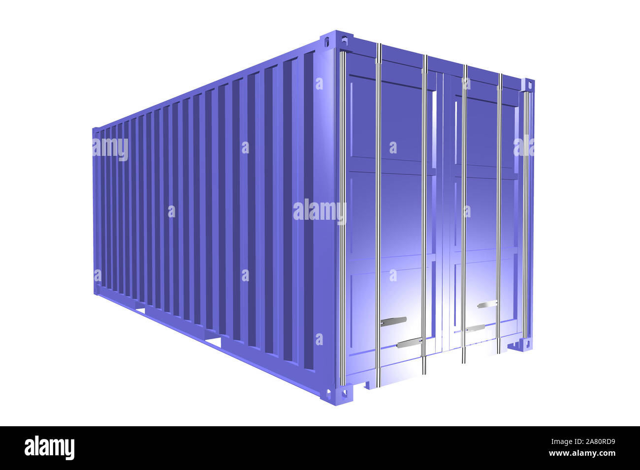 3D transport container on white background Stock Photo - Alamy