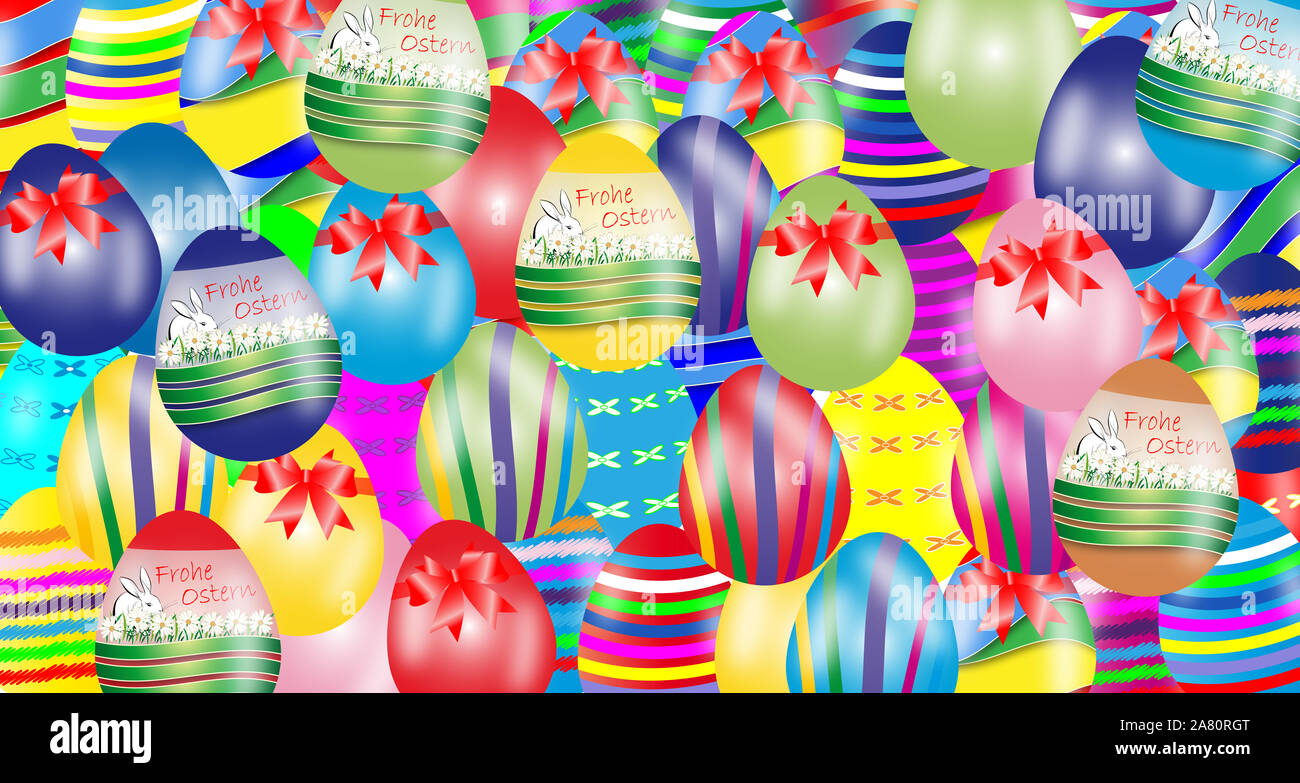 Colourful Easter Egg With Pattern As Background Isolated On White Stock 3547